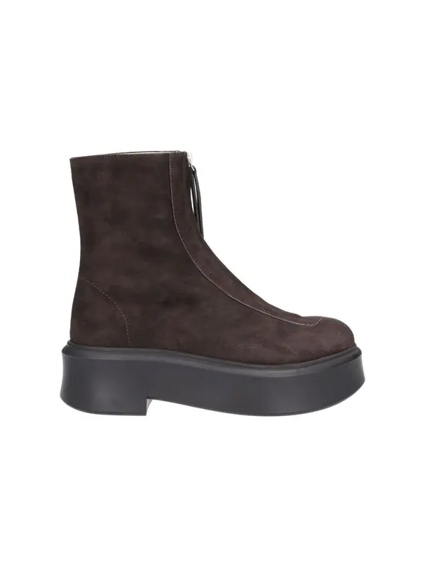 THE ROW Ankle Boots "zipped Boot 1 - Brown