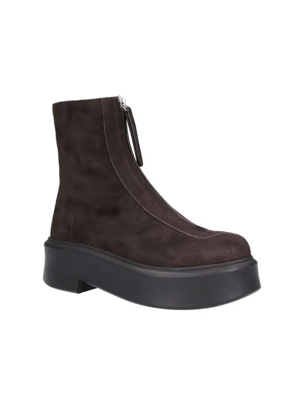 THE ROW Ankle Boots "zipped Boot 1 - Brown