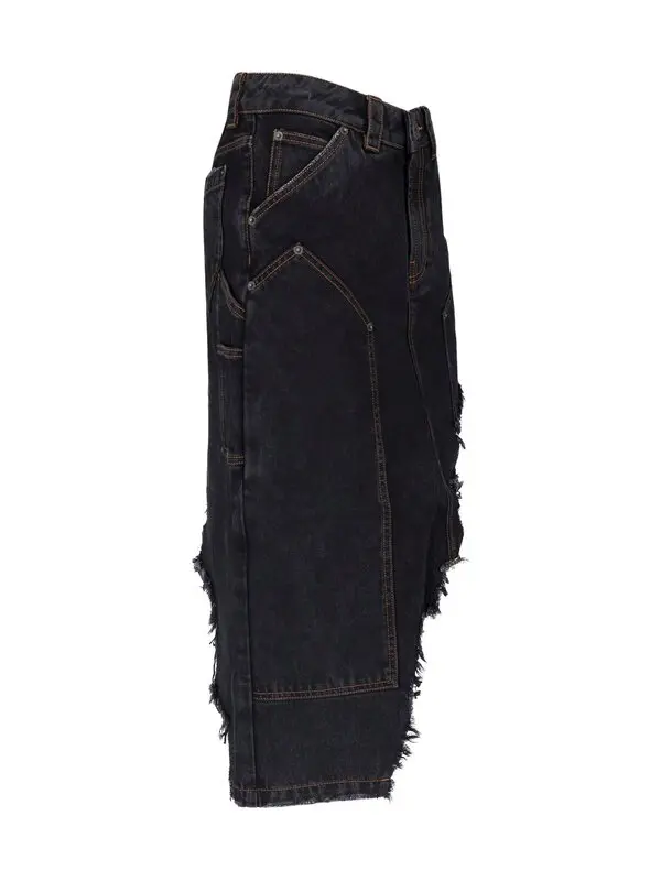 Vaquera Asymmetric Denim Mini Skirt