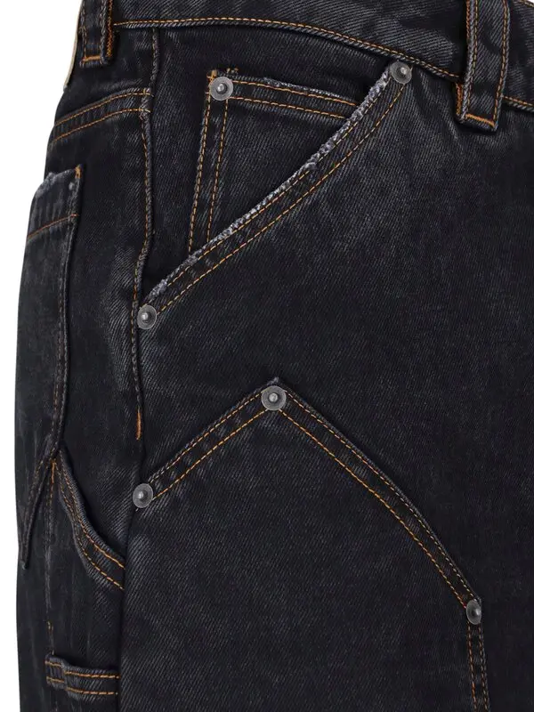 Vaquera Asymmetric Denim Mini Skirt