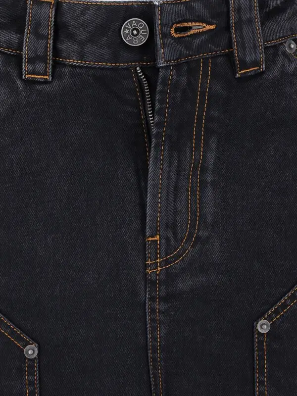 Vaquera Asymmetric Denim Mini Skirt