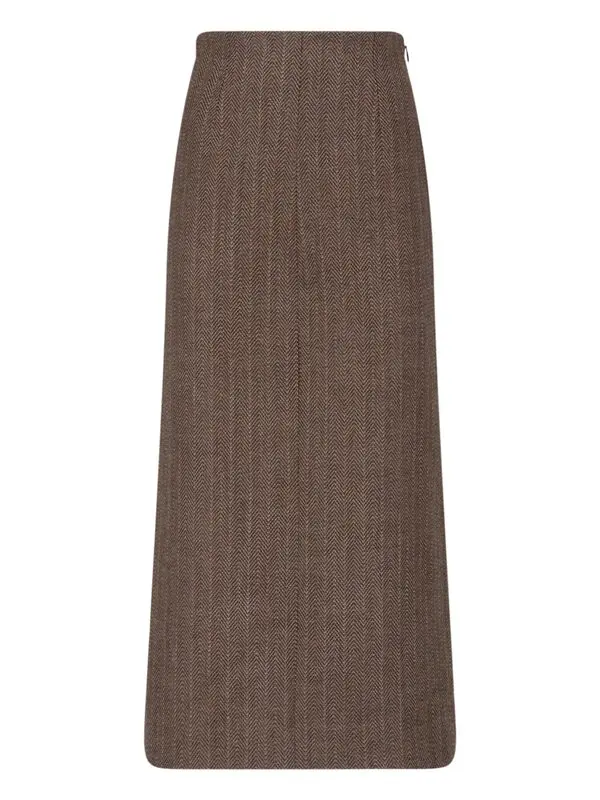 MAISON MARGIELA Midi Skirt With Houndstooth Pattern