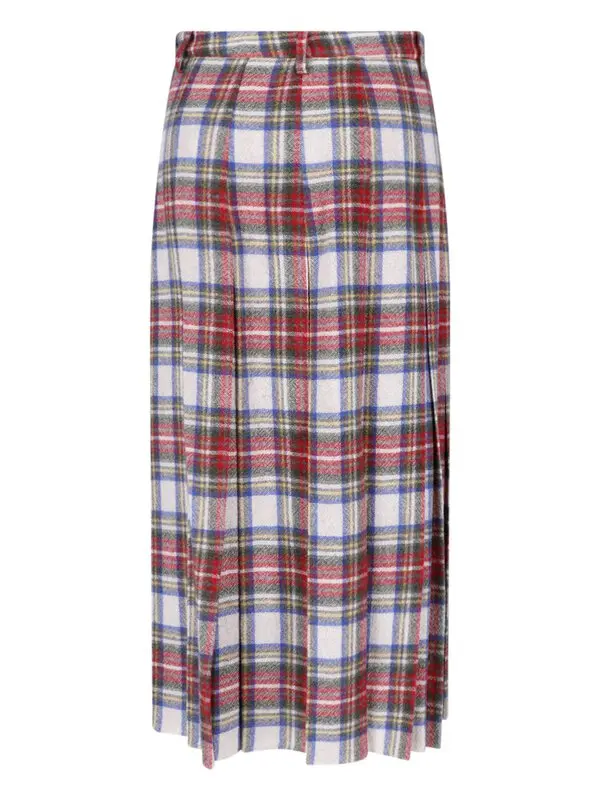 MAISON MARGIELA Midi Skirt With Tartan Pattern