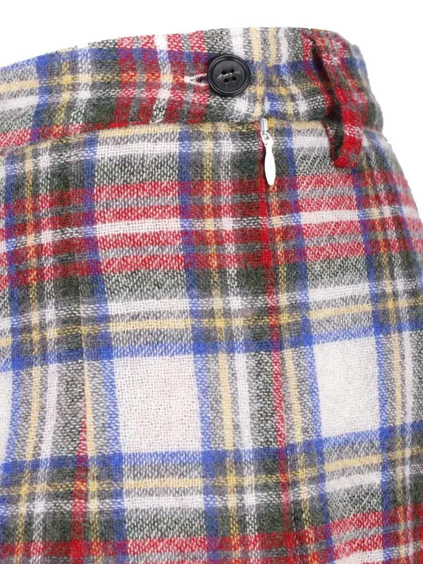 MAISON MARGIELA Midi Skirt With Tartan Pattern