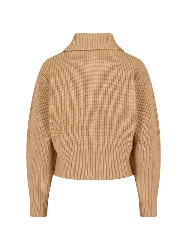 Max Mara Wool And Cashmere Zip Sweater