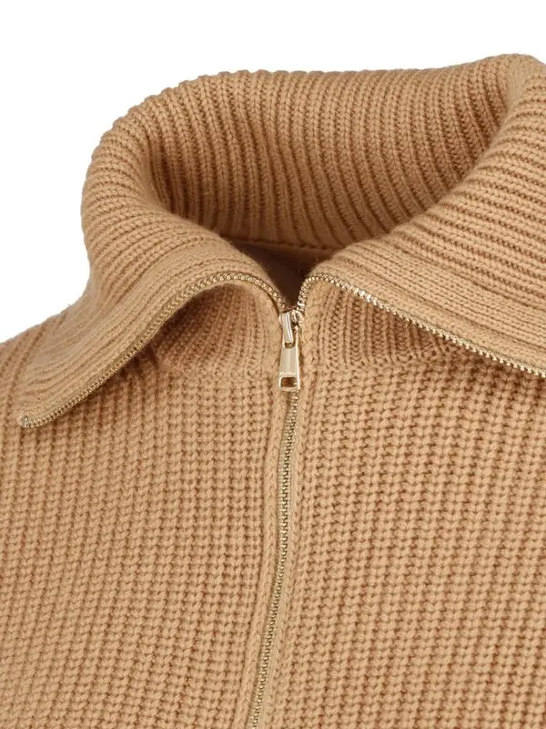 Max Mara Wool And Cashmere Zip Sweater