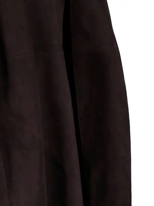 THE ROW Coat In Suede "solana - Brown