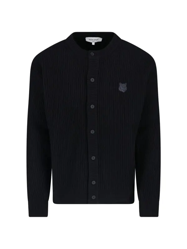 Maison Kitsuné Merino Wool Cardigan "fox Head