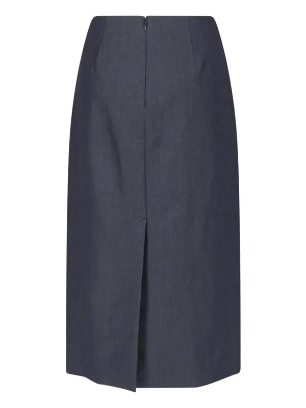 JIL SANDER Wool Fil-à-fil Skirt