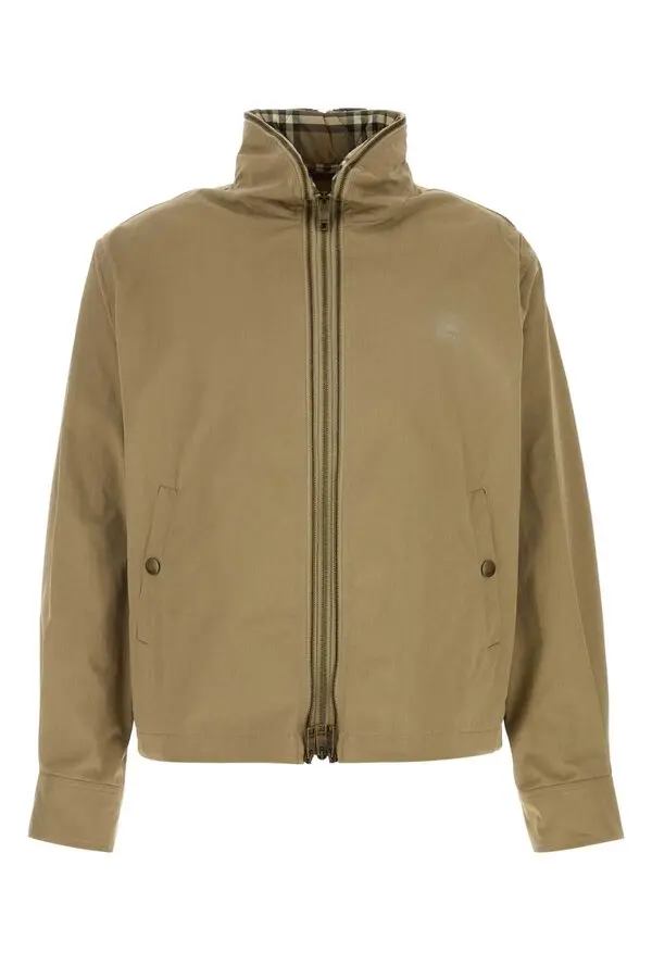 Burberry Khaki Cotton Jacket - Green