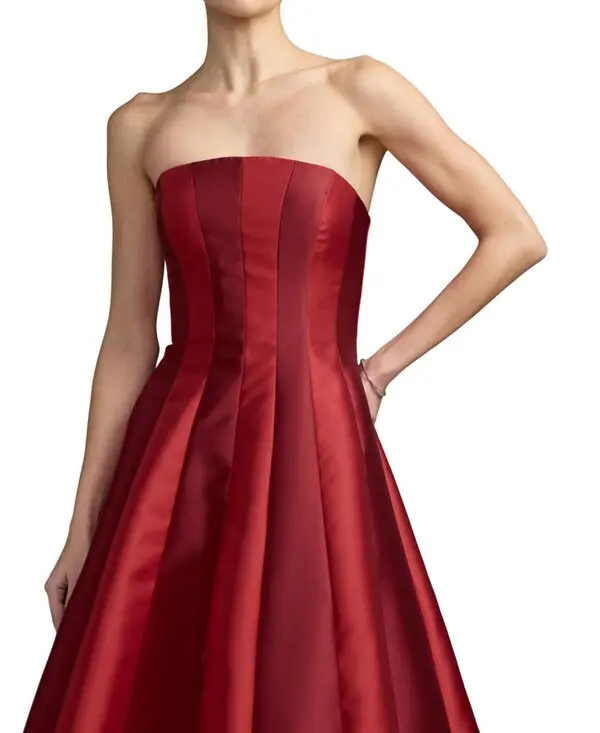 Mac Duggal Strapless Mikado Panel Ball Gown