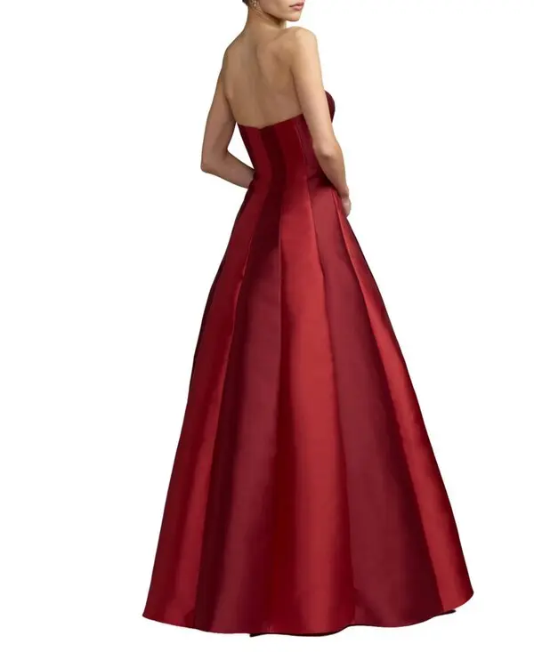 Mac Duggal Strapless Mikado Panel Ball Gown