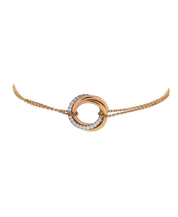 CARTIER Trinity Chain Bracelet 18k Tricolor And Diamonds - Gold