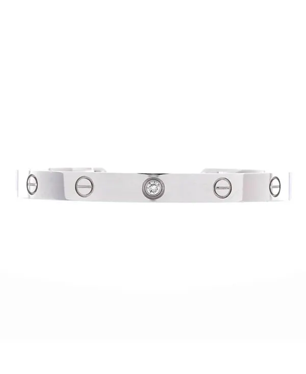 CARTIER Love 1 Diamond Cuff Bracelet 18k Gold With Diamond - White