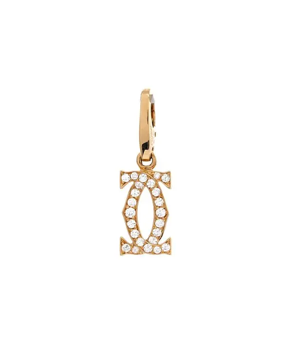 CARTIER Double C Charm Pendant 18k And Diamonds