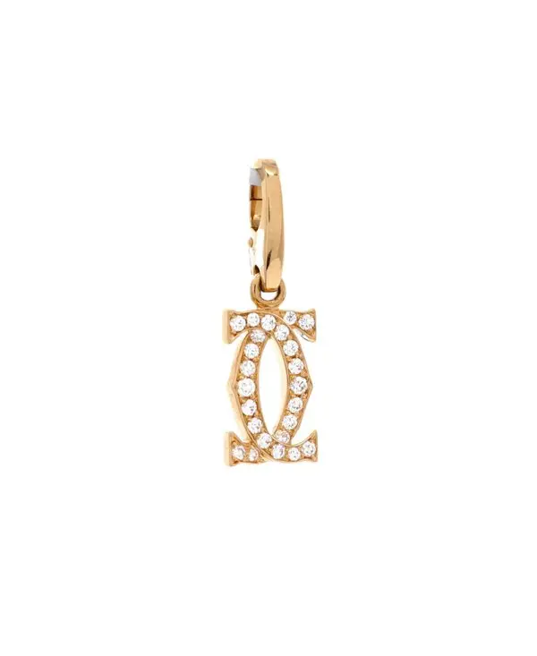 CARTIER Double C Charm Pendant 18k And Diamonds