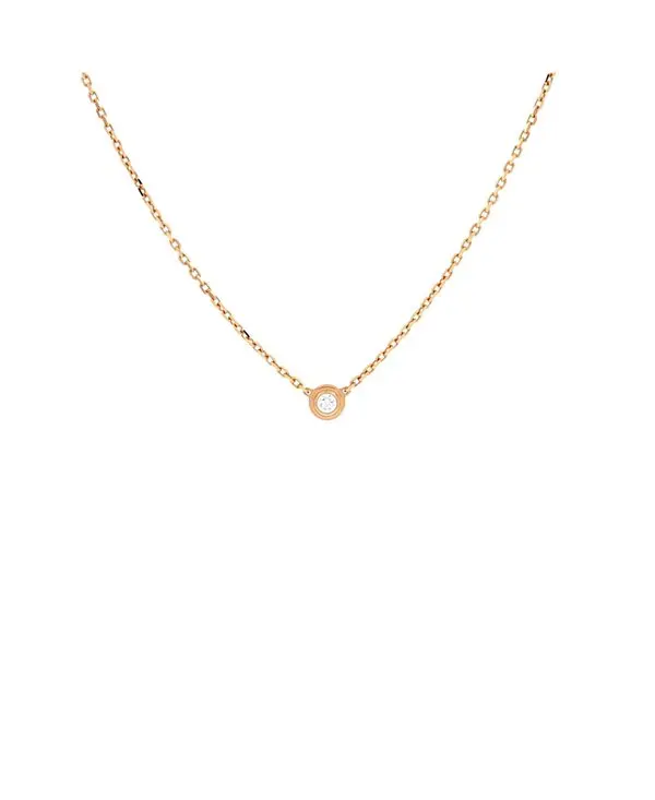 CARTIER Xs D'amour Pendant Necklace 18k Rose Gold With Diamond - Pink
