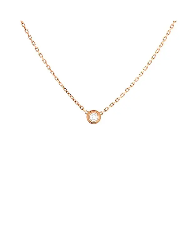 CARTIER Xs D'amour Pendant Necklace 18k Rose Gold With Diamond - Pink