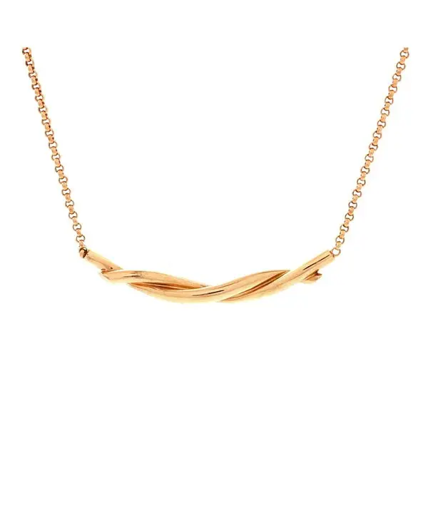 CARTIER Entrelaces Pendant Necklace 18k Rose Gold