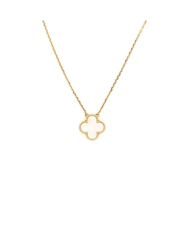VAN CLEEF & ARPELS Vintage Alhambra Pendant Necklace 18k And Mother Of Pearl - Gold