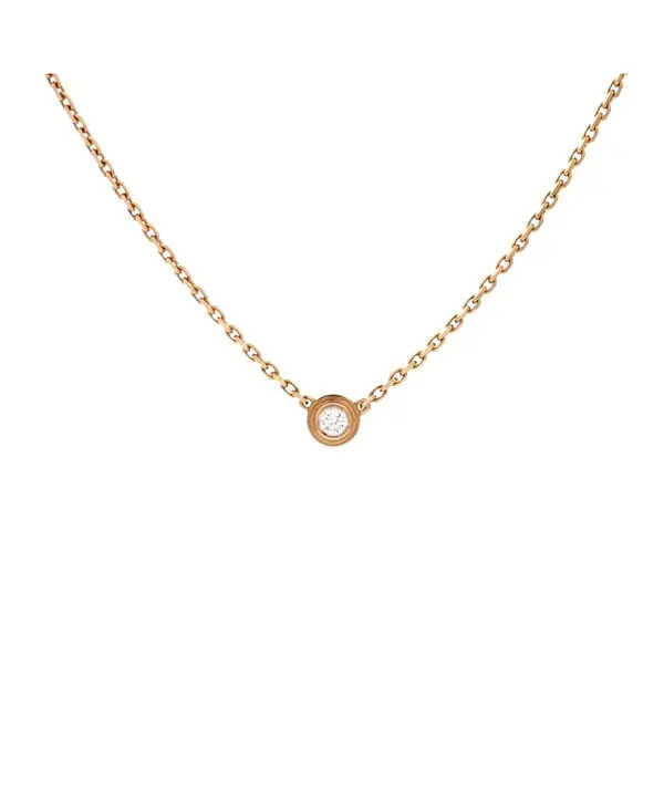 CARTIER Xs D'amour Pendant Necklace 18k Rose Gold With Diamond - Pink