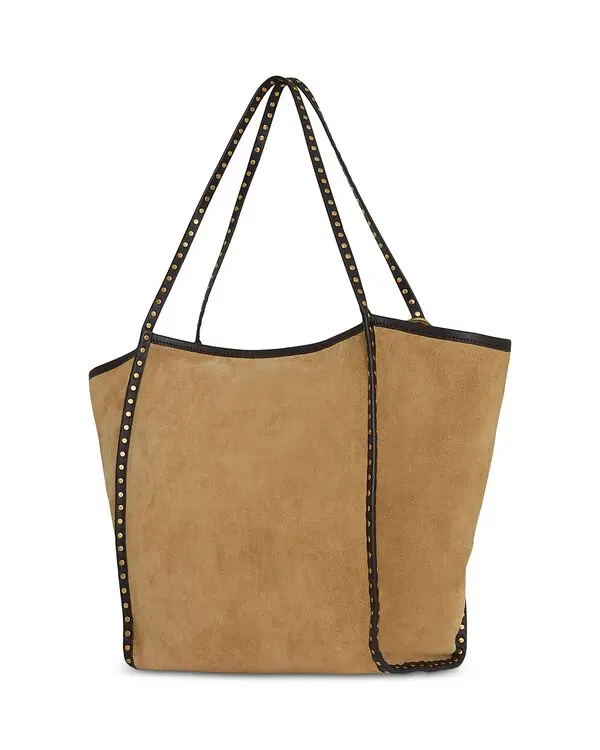 Rebecca Minkoff Dylan Large Studded Leather Tote - Chestnut/fondant