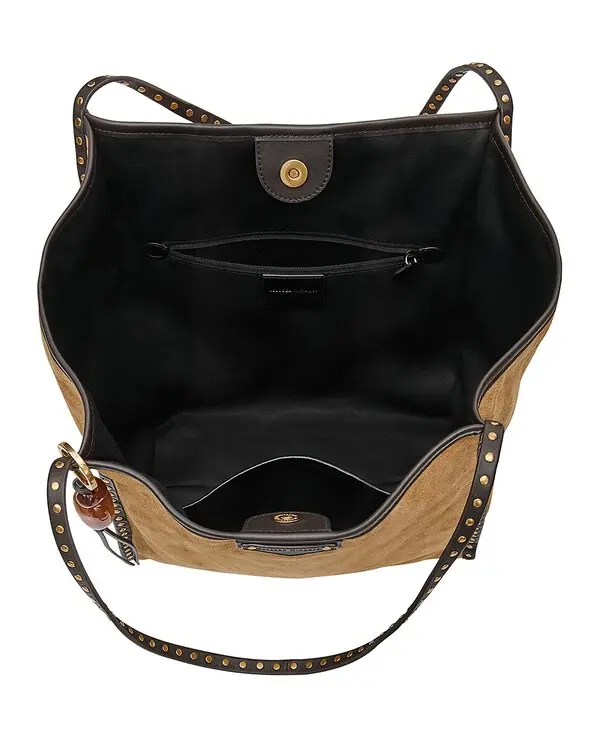 Rebecca Minkoff Dylan Large Studded Leather Tote - Chestnut/fondant
