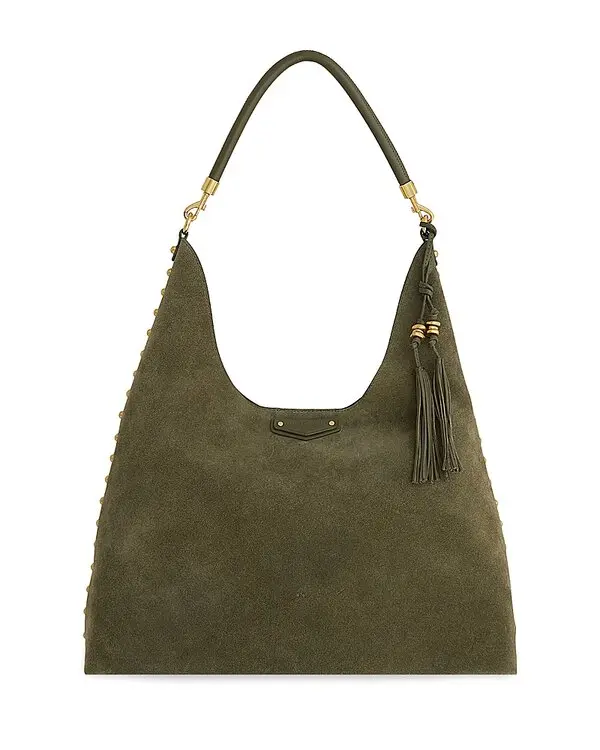 Rebecca Minkoff Nolita Large Suede Hobo Bag - Olive