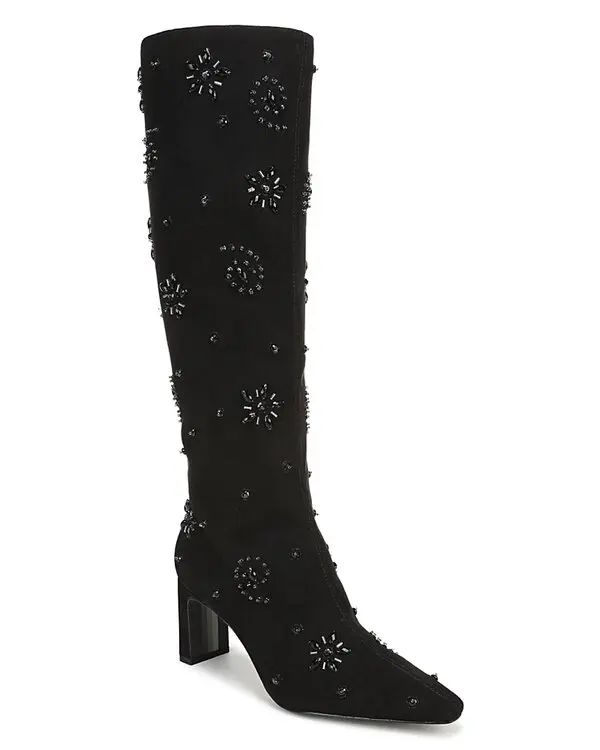 Sam Edelman Sylvia Bloom Beaded Knee High Boots