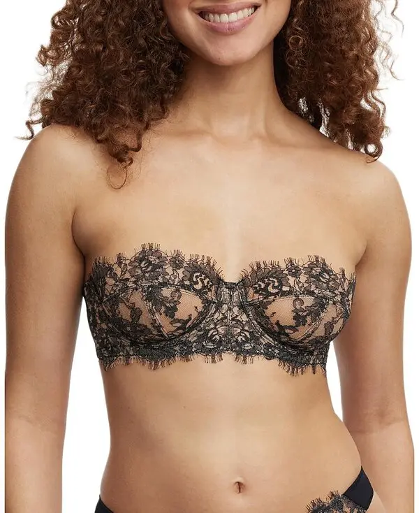 SKARLETT BLUE Entice Strapless Multi-way Underwire Bra - Black/nylon