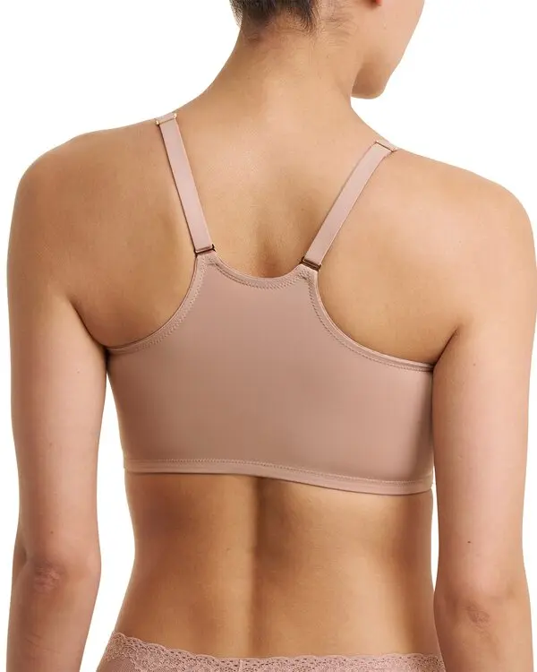 Natori Pretty Smooth Zip Front Pocketed Mastectomy Wireless Bra