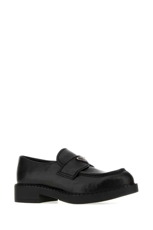 Prada Leather Chocolate Loafers