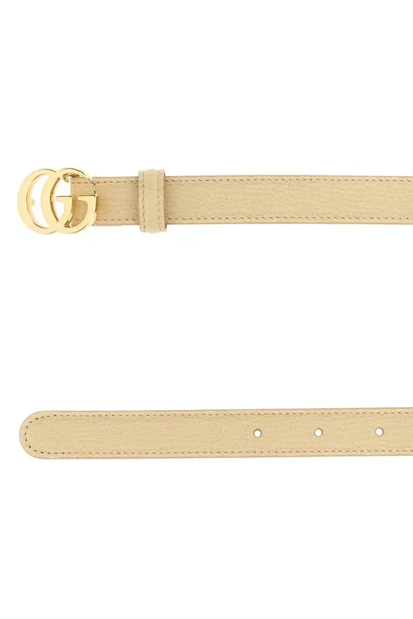 Gucci Pastel Leather Gg Marmont Belt - Yellow