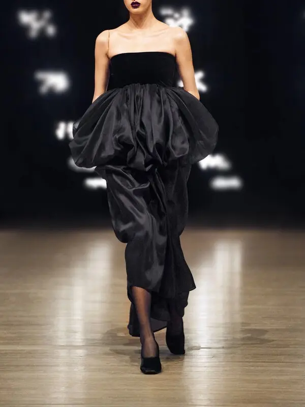 Khaite Bronte Draped Silk-organza Midi Dress