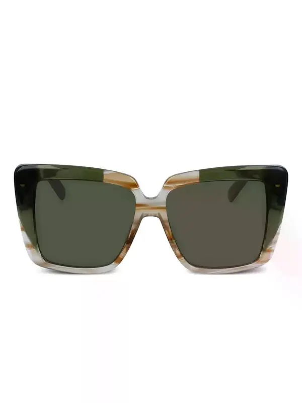FERRAGAMO Striped Cat-eye Sunglasses - Green