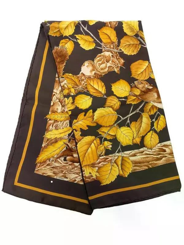 Hermès 20th Century Casse Noisette Silk Scarf 90 Scarves - Brown