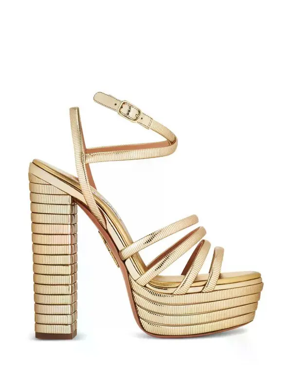 AQUAZZURA Heatwave Sandals Plateau 140 - Gold