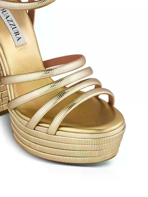 AQUAZZURA Heatwave Sandals Plateau 140 - Gold
