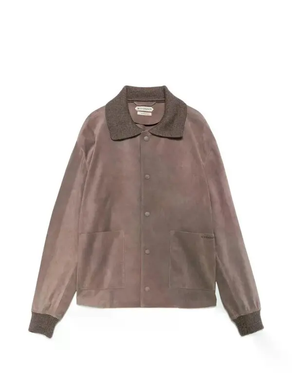 JW Anderson Suede Ribbed-trim Jacket