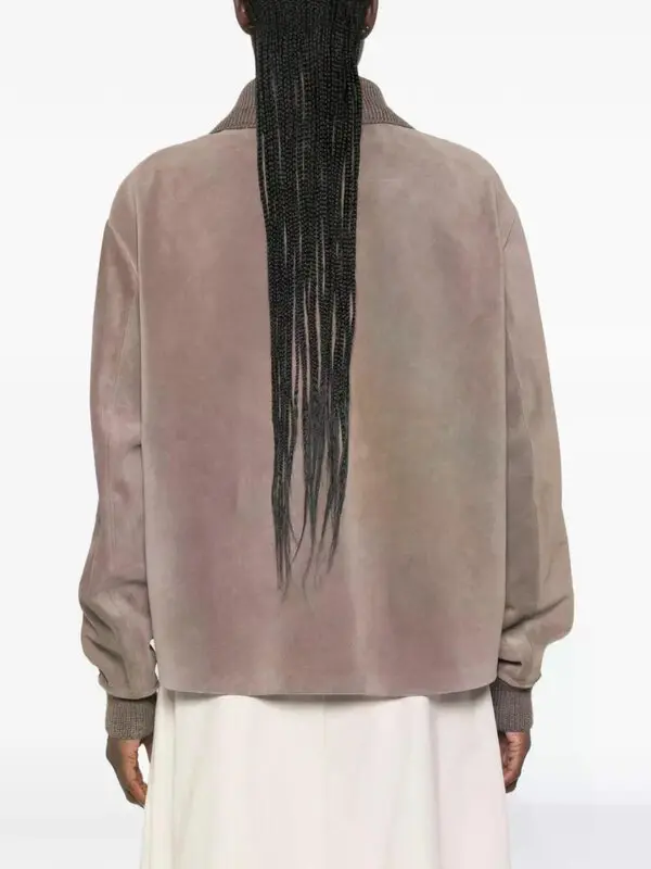 JW Anderson Suede Ribbed-trim Jacket