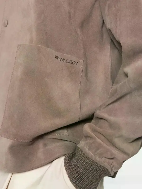 JW Anderson Suede Ribbed-trim Jacket
