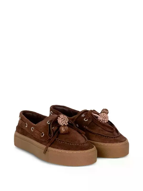 D.a.t.e. Caletta Tassel-detail Suede Derby Shoes
