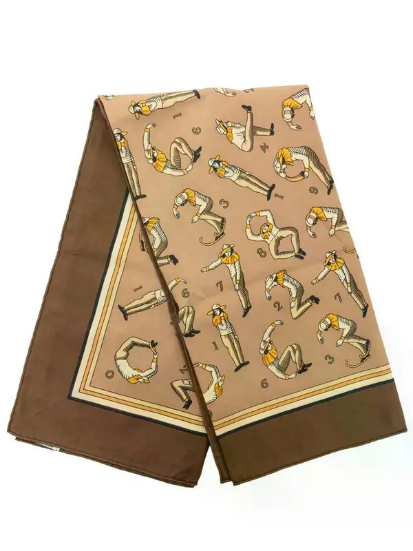 Hermès 1990-2010 Equestrian Silk Scarf 65 Scarves - Brown