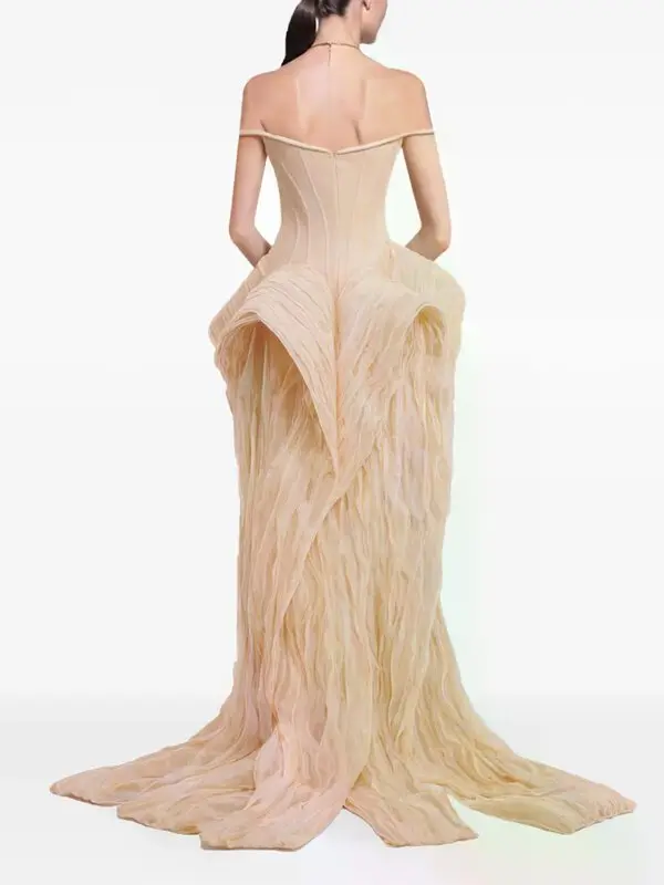 GEMY MAALOUF Corset-style Ruffled Dress