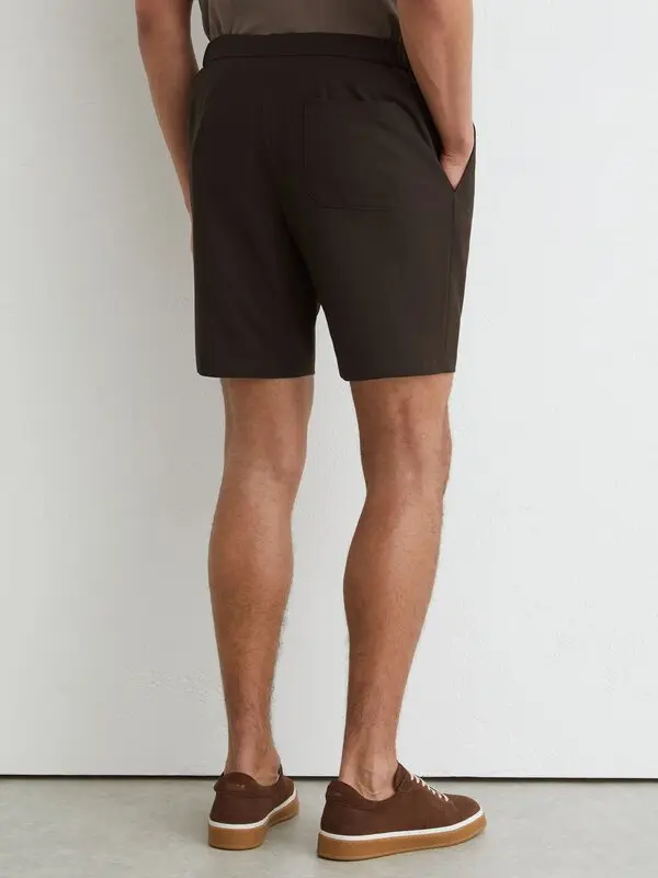 REISS Deck Drawstring Chino Shorts - Brown