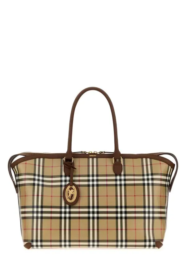 Burberry Printed Canvas Medium Shopping Bag - Multicolor
