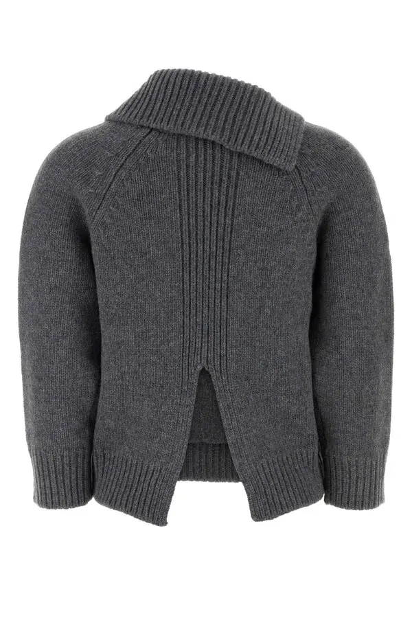 Victoria Beckham Grey Wool Sweater - Gray