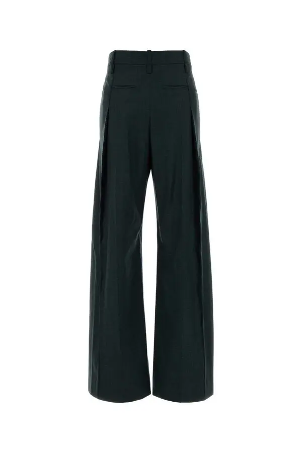 Victoria Beckham Bottle Wool Ethel Palazzo Pant