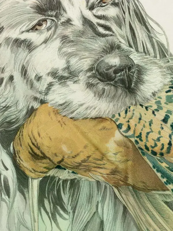Hermès 1980-2010 Chiens Au Rapport Carre Silk Scarf 90 Scarves - Multicolour