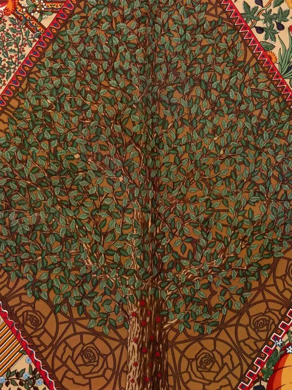 Hermès 1980-2000 Axis Mundi Carre Silk Scarf 90 Scarves